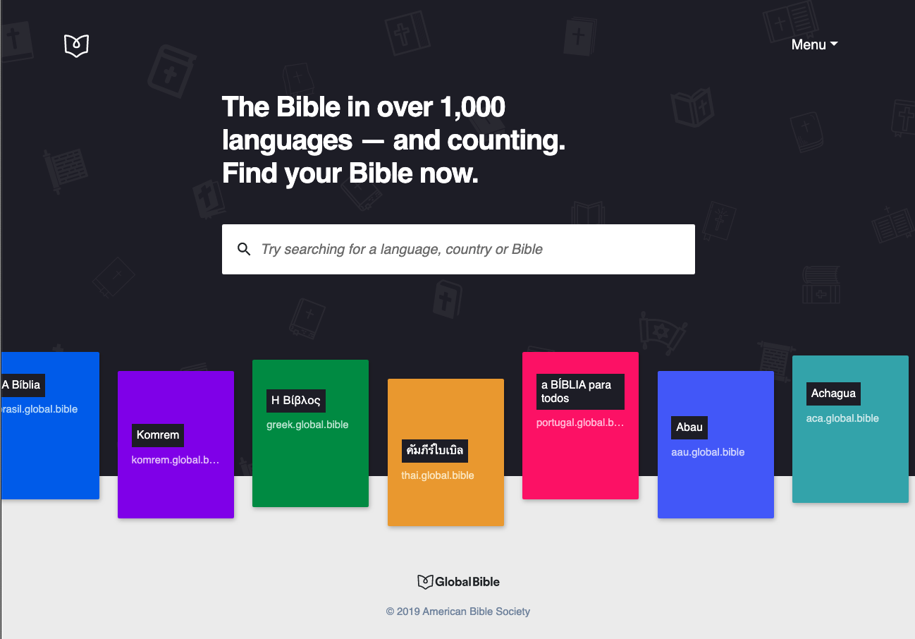 The Global Bible Project - For All Things Bible