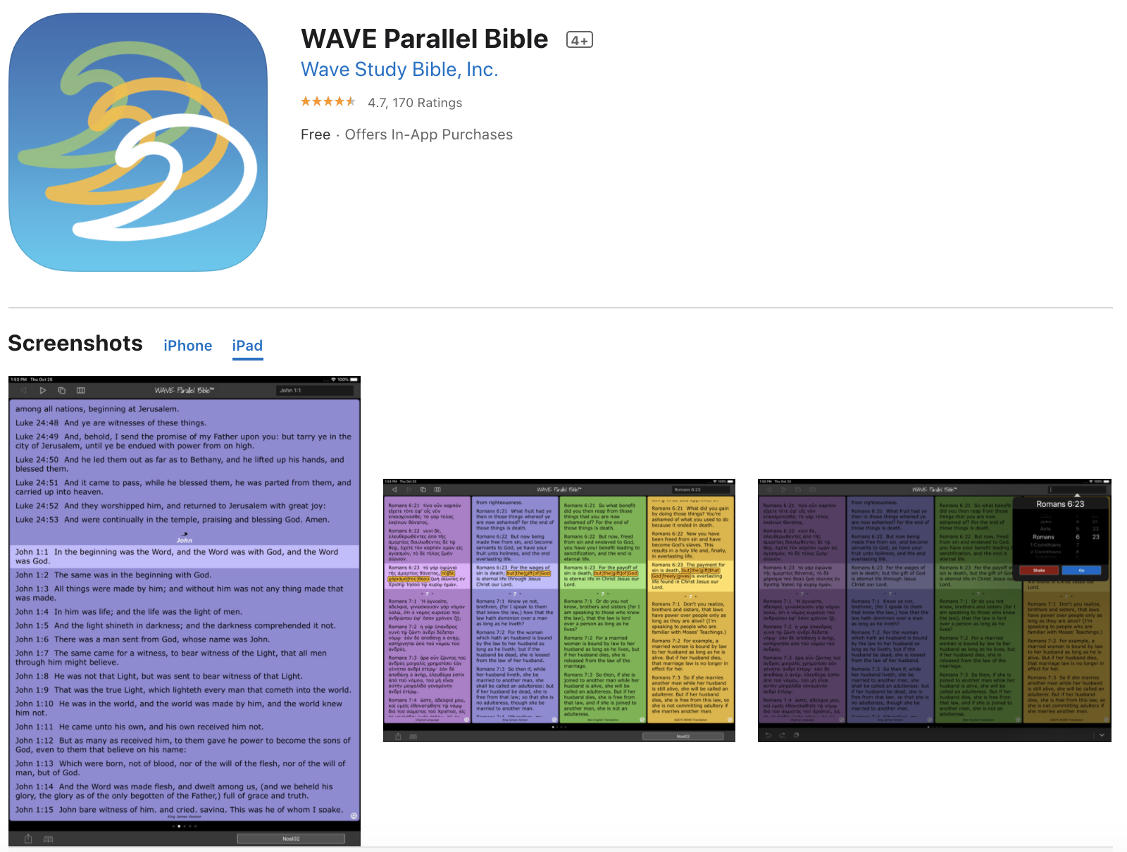 WAVE Parallel Bible - For All Things Bible