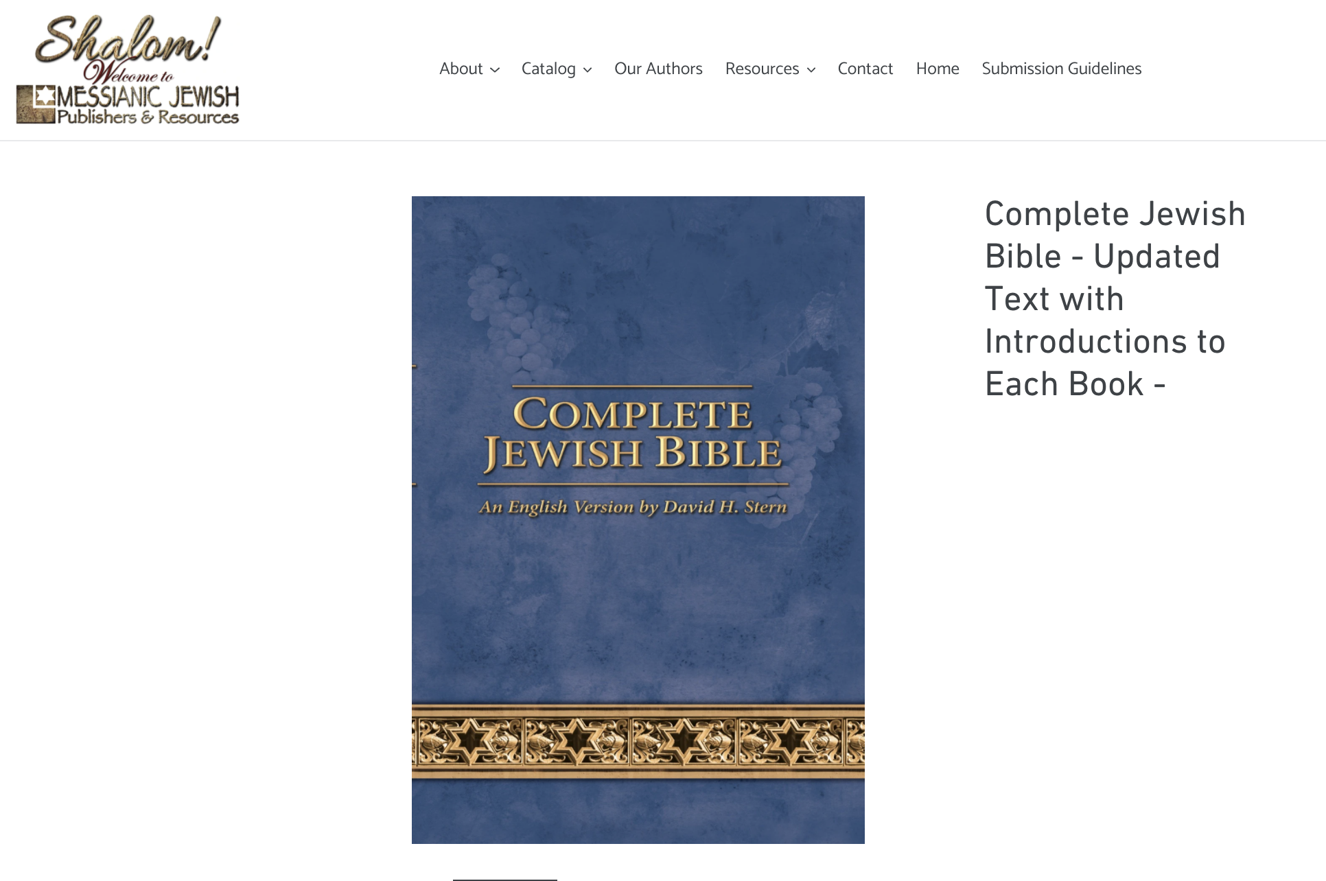 Complete Jewish Bible (CJB) - For All Things Bible