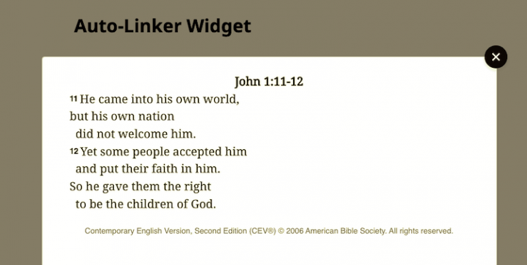 Get a Free Bible Widget for your Website or Blog - For All Things Bible